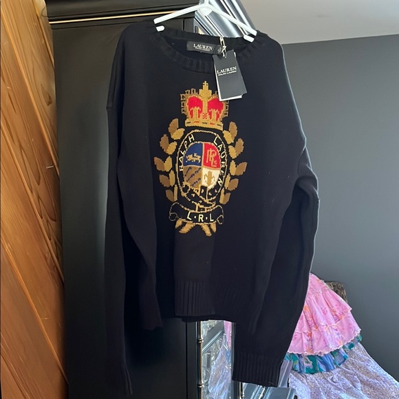 Lauren Ralph Lauren | Sweaters | Lauren Ralph Lauren Black Sweater With ...